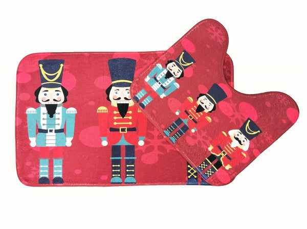 Nutcracker Bath & Pedestal Mat Set